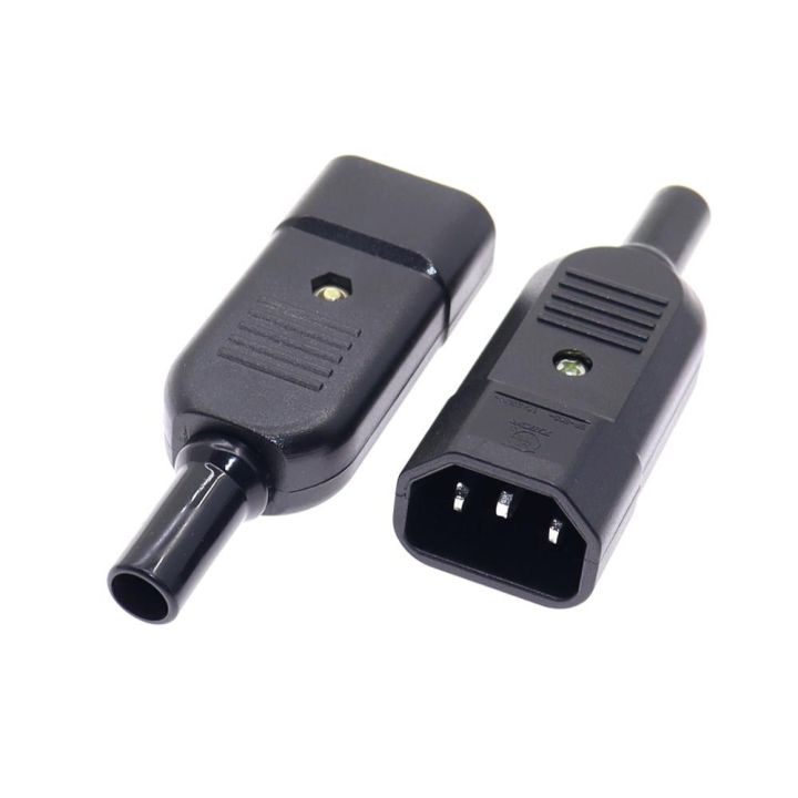 2PCS IEC C14 Male Plug Rewirable Power Connector 16A 250V Straight ...