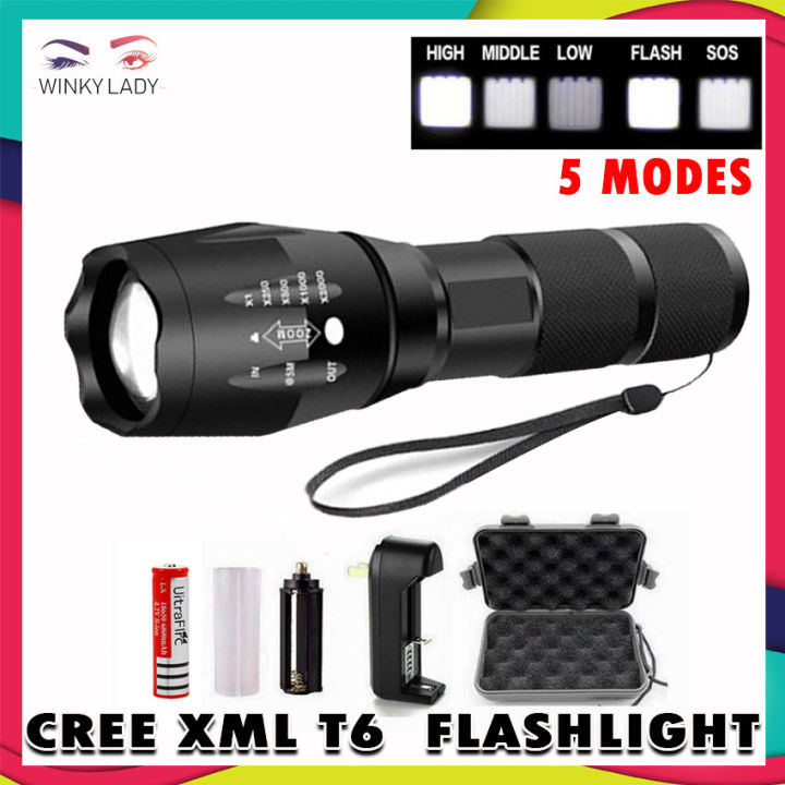 Multifunction Dimming Light Flashlight 288 WITH Ultra Bright CREE LED ...