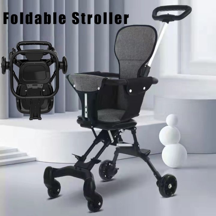 Foldable Stroller for Baby Portable Travel 4 Wheels Lightweight Stable ...