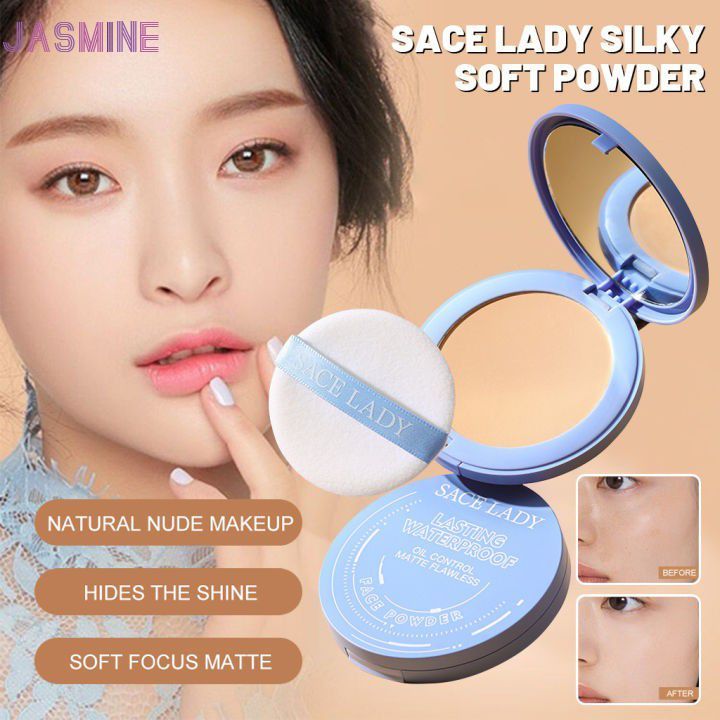 Jasmine SACE LADY Oil Control Powder Waterproof Matte Powder Natural ...