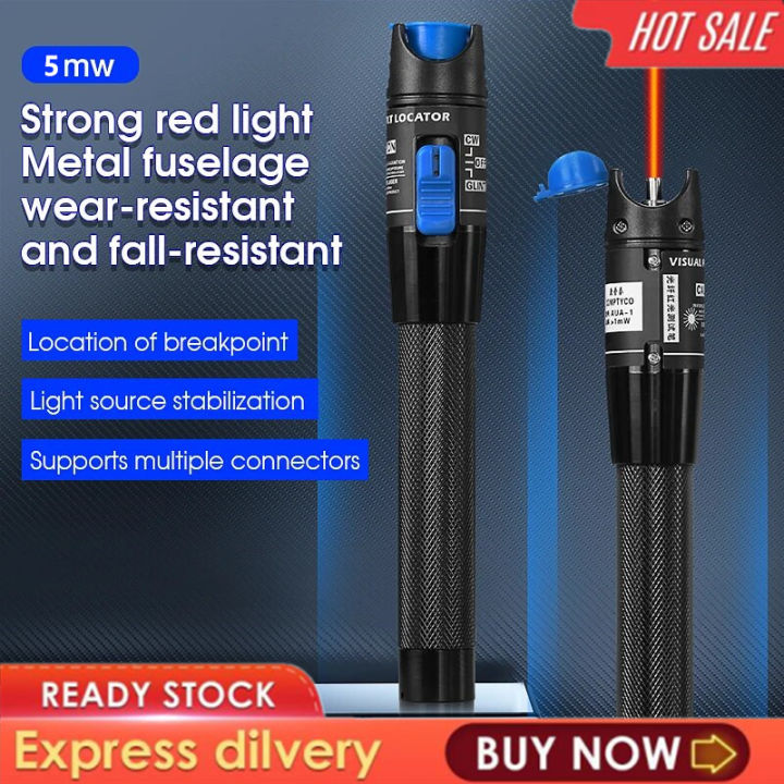 Fiber Optic Visual Fault Locator Fiber Optic Test Laser Pen 5KM 5mW ...