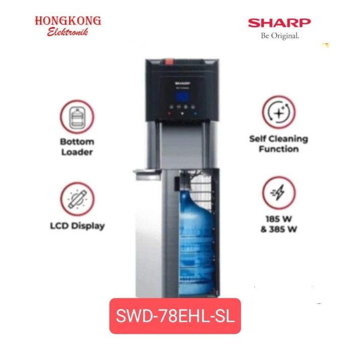 Water Dispenser SHARP Galon Bawah SWD-78EHL-SL Bottom Loading 78EHL ...