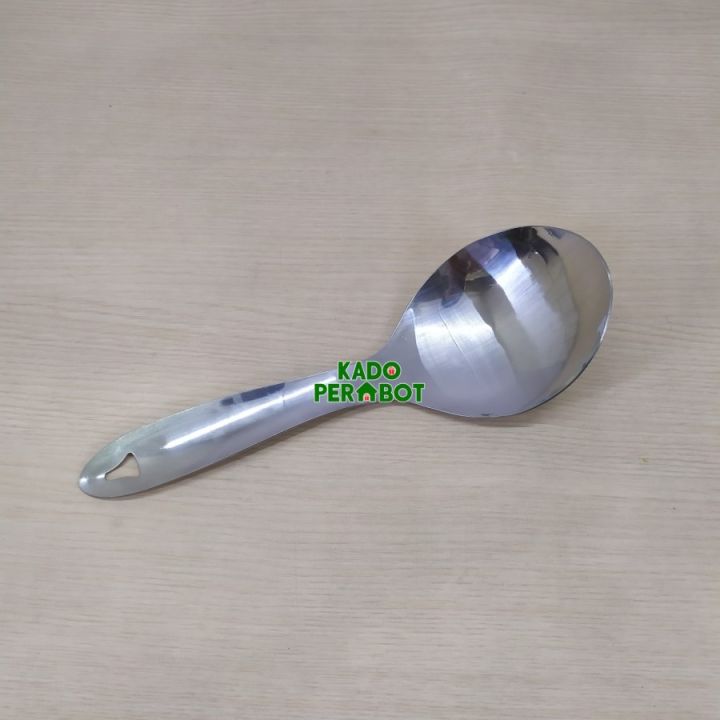 centong nasi tebal stainless full- sendok sayur prasmanan - sendok nasi ...