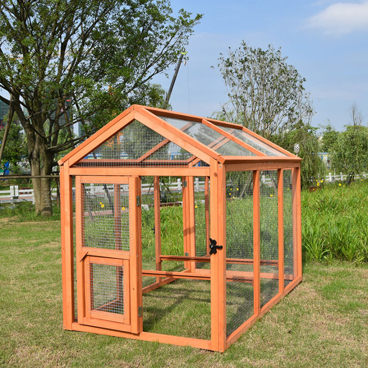 Outdoor solid wood chicken cage rabbit cage pigeon cage rain-proof, sun ...