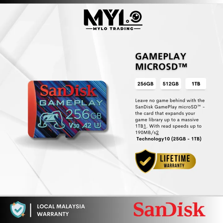 SanDisk GamePlay microSDXC A2 V30 U3 Mobile Phone And Handheld Game ...