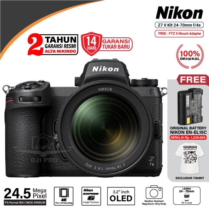 Nikon Z7 II - Z7II Nikon Mark II Kit Z 24-70mm f/4 S Mirrorless Camera ...