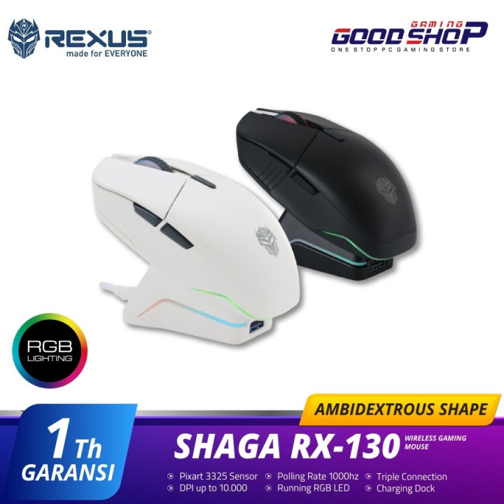 Rexus Mouse Gaming Wireless SHAGA RX-130 | Lazada Indonesia