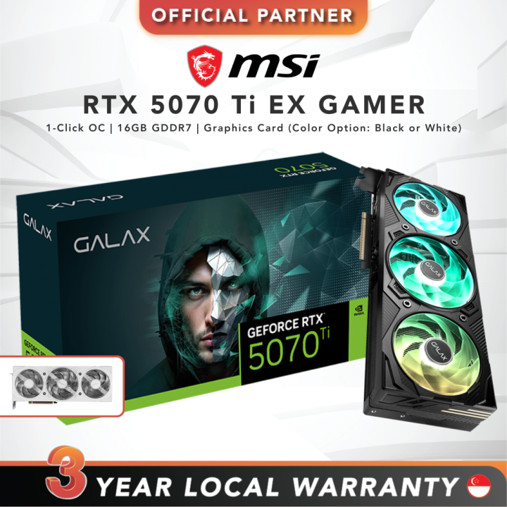 [FAST SHIP] GALAX GeForce RTX 5070 Ti EX GAMER 1-Click OC | 16GB GDDR7 ...