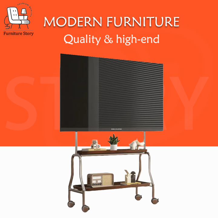 Removable TV Stand Floor Hanging Mount Monitors 360 Degree Rotation ...