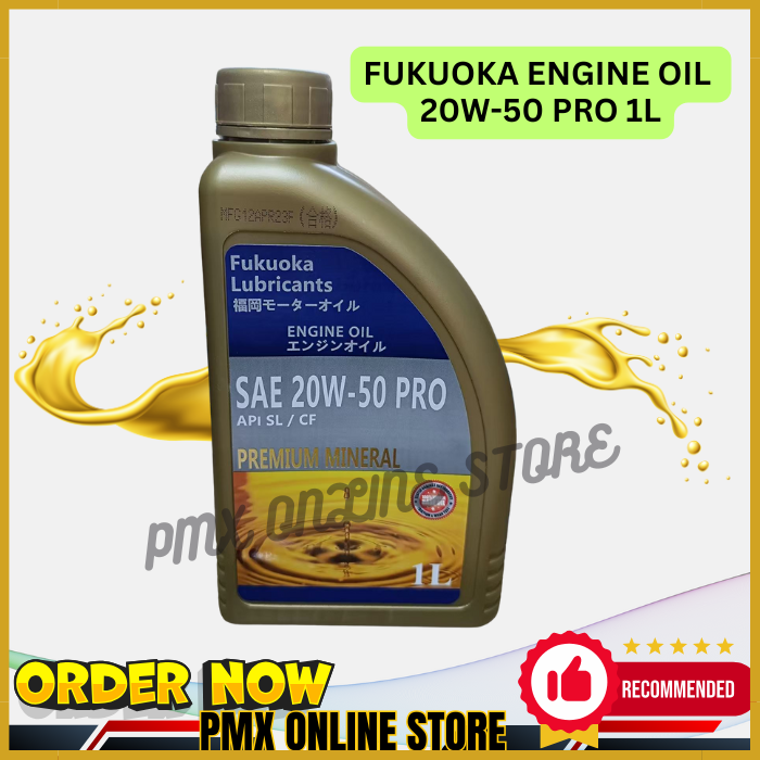 FUKUOKA SAE 20W-50 PRO Engine Oil Premium Mineral (1L) SAE 20W-50 PRO ...