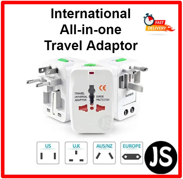 All in one universal travel adaptor | Lazada Singapore
