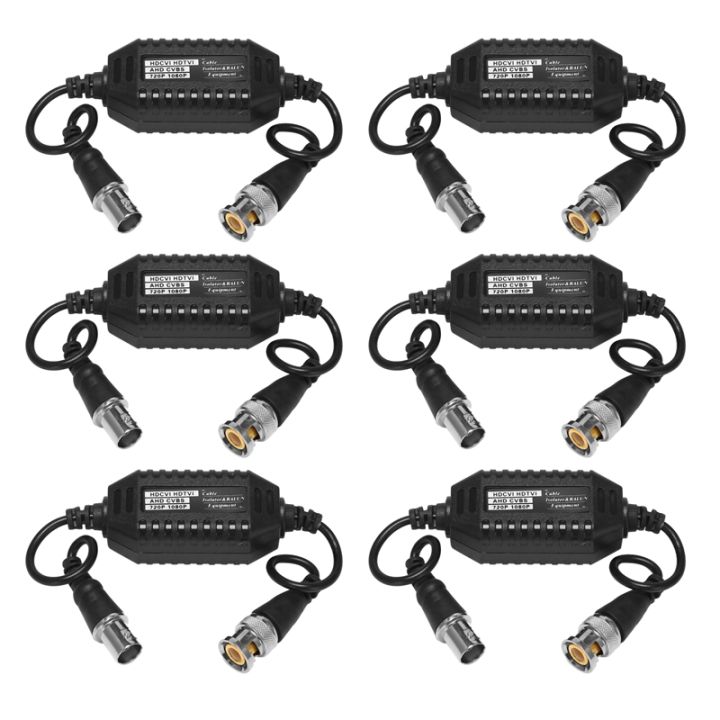 6X Coaxial Video Ground Loop Isolator Balun BNC Male to Female for CCTV ...