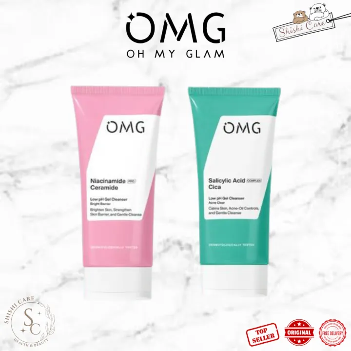 OMG Oh My Glow Low pH Gel Cleanser 70ml | Acne Salicylic Acid Cica ...