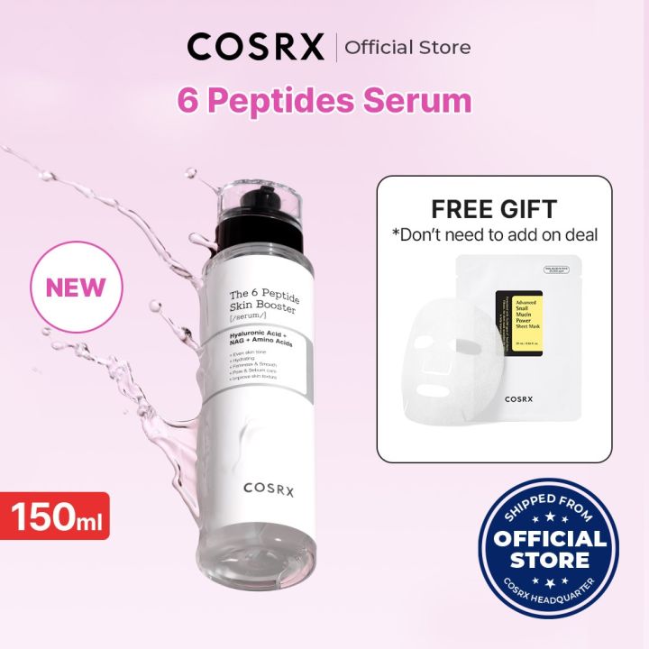 [COSRX OFFICIAL] The 6 Peptide Skin Booster Serum, 6 Peptide Complex for multiple skin solution ...
