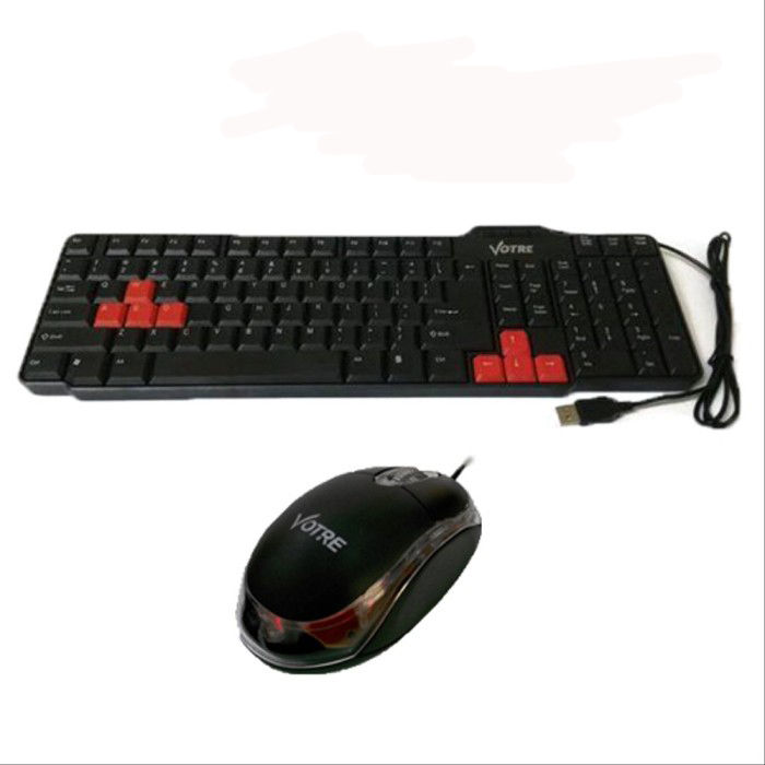 Paketan Keyboard USB + Mouse Optic Lampu USB | Lazada Indonesia