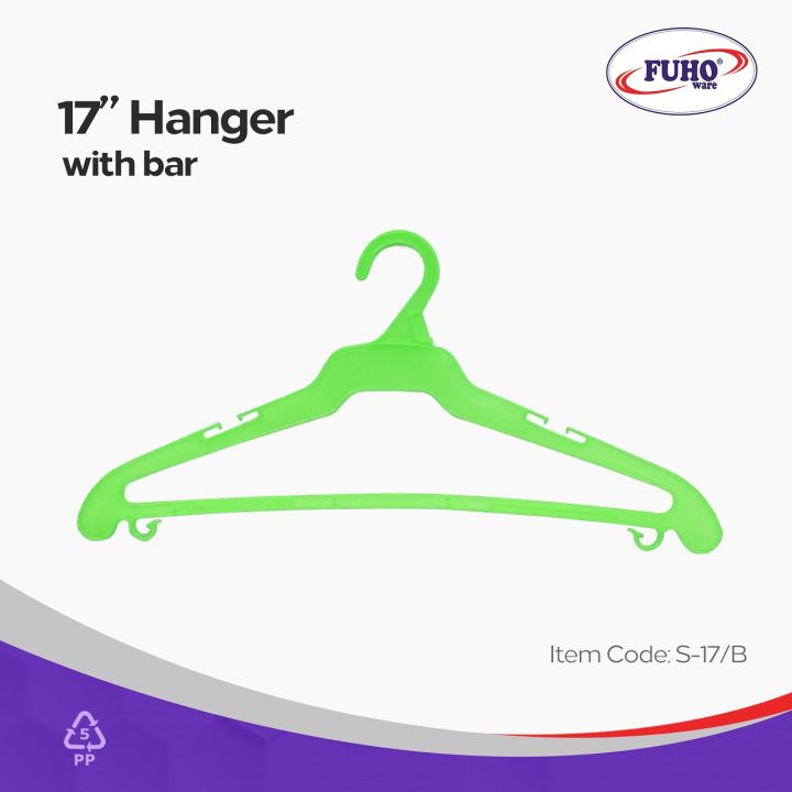 FUHO 24pcs 17 Inches Hanger Neon Series / Fashion Hanger / Laundry ...