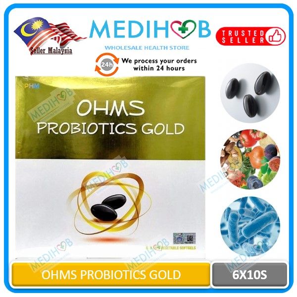 PHM OHMS PROBIOTICS GOLD 6X10'S VEGETABLE SOFTGELS | Lazada