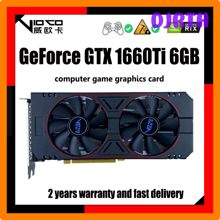 DJRTH VIOCO Grafikkarte GTX 1660 ti 6G GDDR6 192bit Spiel GPU NVIDIA GeForce GTX1660Ti 6GB Für ...
