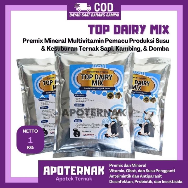 Mineral Sapi TOP DAIRY MIX 1 KG - Premix Mineral Organik & Multivitamin Sapi Kambing Domba ...