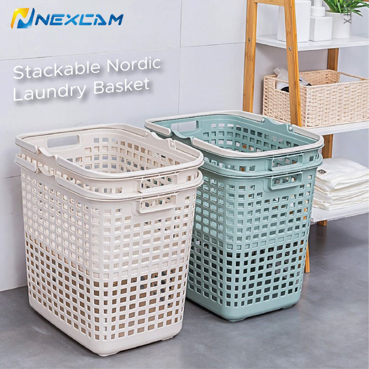 Nexcam Stackable Organizing Modern Laundry Basket, Well Ventilated ...
