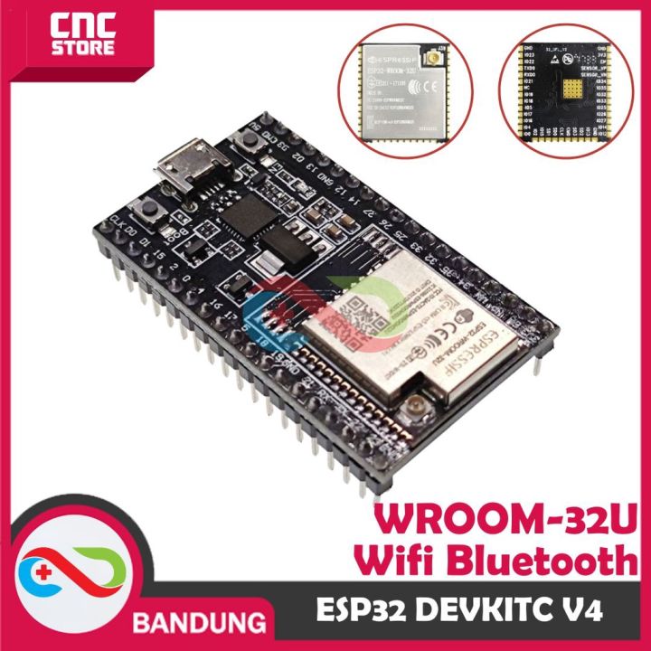 ESP32 ESP-32 DEVKITC V4 WROOM-32U WIFI BLUETOOTH DEVELOPMENT BOARD | Lazada Indonesia