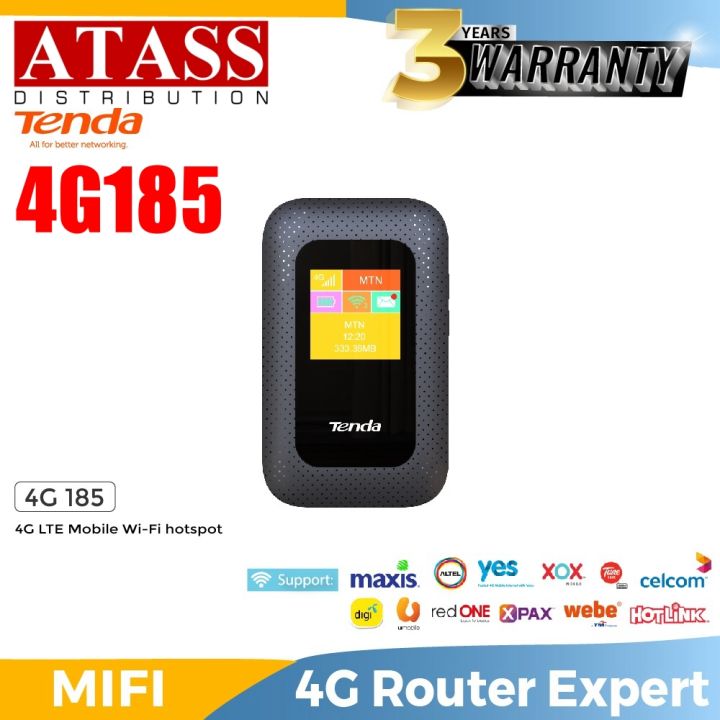 Tenda 4G185 4G Lte-Advanced 150Mbps Pocket Mobile Wifi Hotspot | Lazada