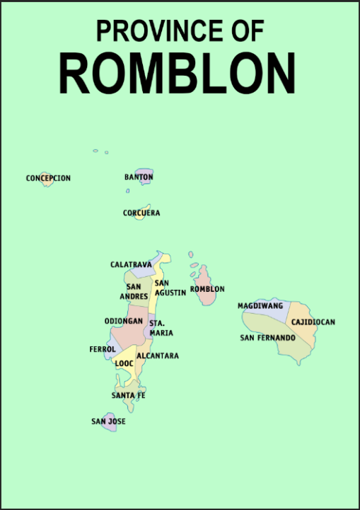 Romblon Province Map Waterproof A4 Laminated Chart | Lazada PH