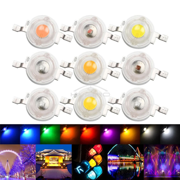 Chip LED Luxeon 1W 3V - 4V Trắng / Xanh / Đỏ / Tím / Vàng - Đế nhôm ...