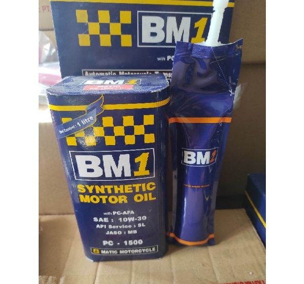 paket oli scooter matic bm1 0.8 lt + oli gear 120 ml 100% original ...