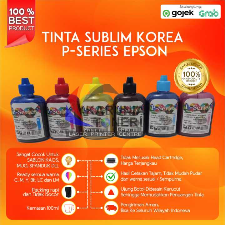 1set Tinta P-Series SUBLIME / SUBLIM 100ml CMYK Berkualitas | Lazada ...