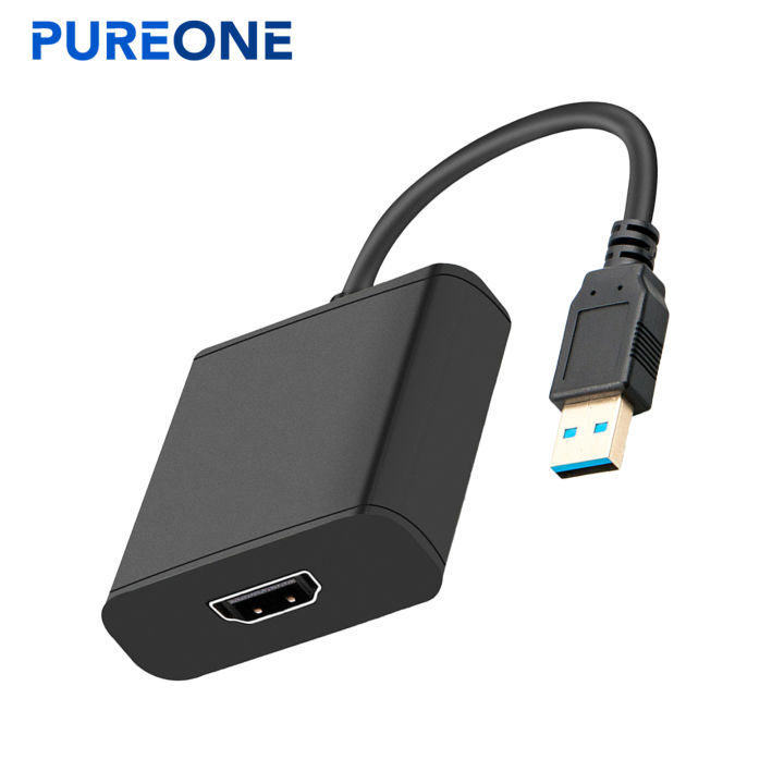 Pureone HD 1080P USB 3.0สายสัญญาณHDMIอะแดปเตอร์สำหรับPCแล็ปท็อปโทรทัศน์ ...
