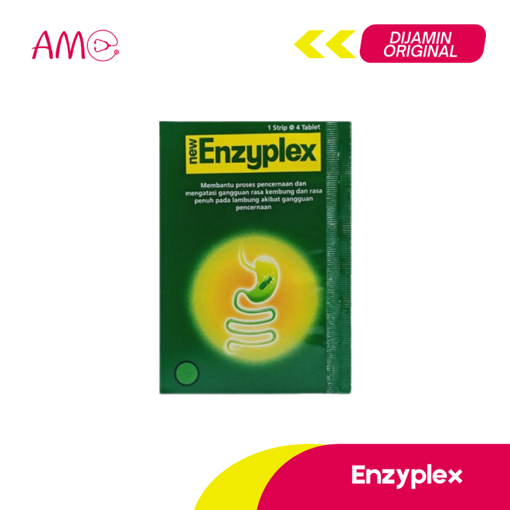 New Enzyplex 4 Tablet obat lambung / pencernaan / kembung | Lazada ...