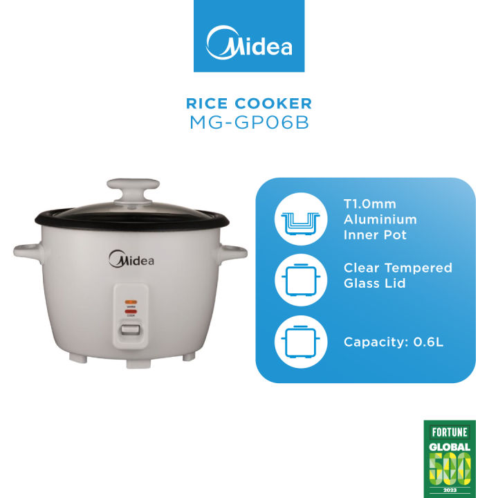 Midea MG-GP06B 0.6L Conventional Rice Cooker | Lazada