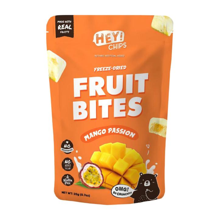 Hey! Chips Mango Passion Fruit Bites - Halal Freeze Dried Healthy ...