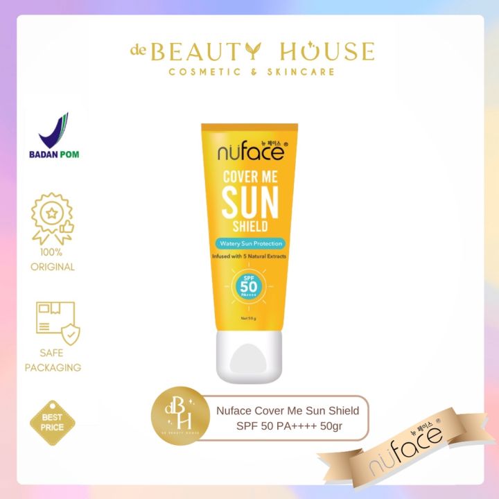 NUFACE Cover Me Sun Shield SPF 50 PA++++ 50gr KUNING | Lazada Indonesia