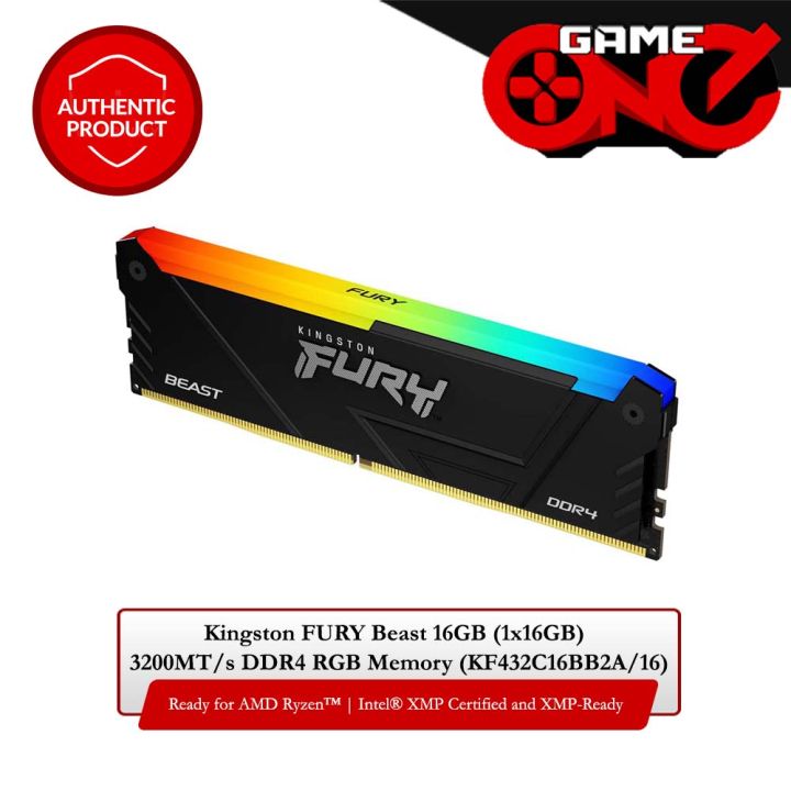 Kingston FURY Beast 16GB (1x16GB) 3200MT/s DDR4 RGB Memory (KF432C16BB2A/16) | Lazada PH