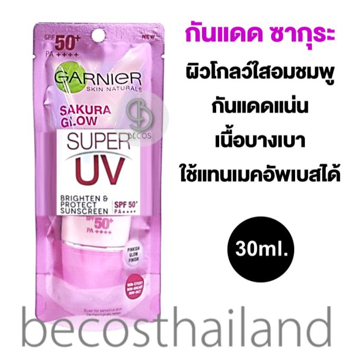 Garnier Sakura Glow Super UV Brighten & Protect Sunscreen SPF50+ PA ...