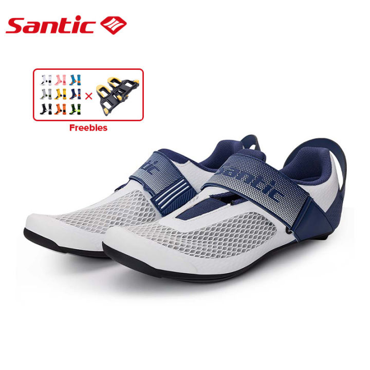 Santic Cycling Shoes Triathlon Road Bike Shoes SPD Compatible Mesh ...