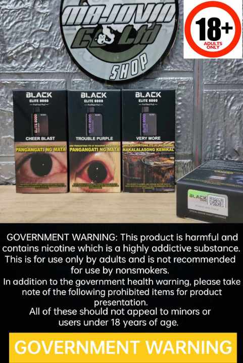 Black elite 8000 vape juice disposable pod 30mg | Lazada PH