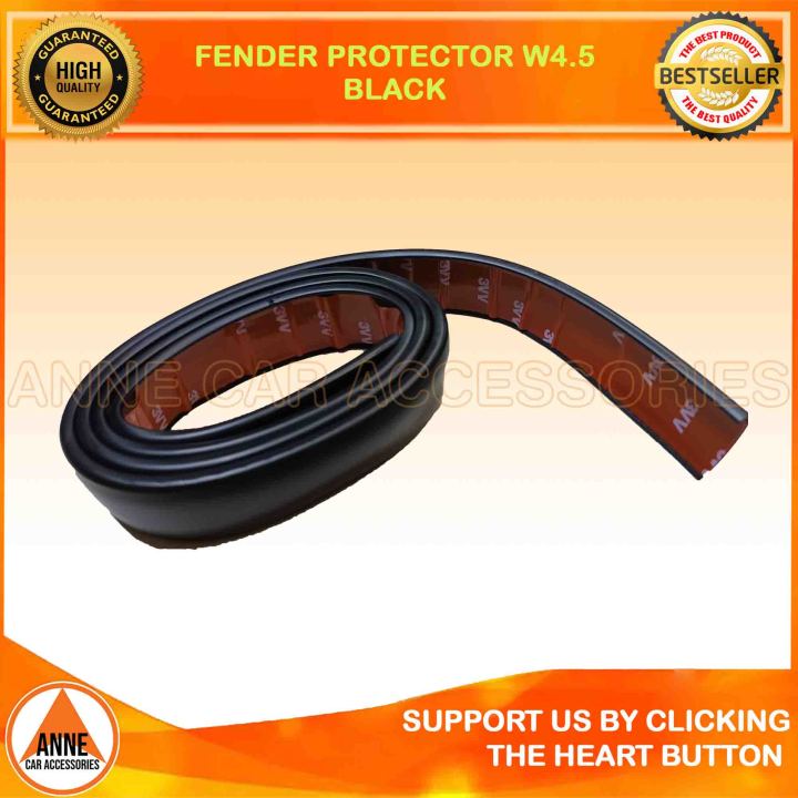 Black / Black Carbon Fiber Universal Fender Strip Protecter / Fender ...