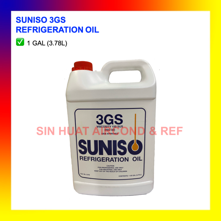 (1 Gallon) COMPRESSOR OIL SUNISO 3GS (3.78 litre) / R22 COMPRESSOR OIL ...