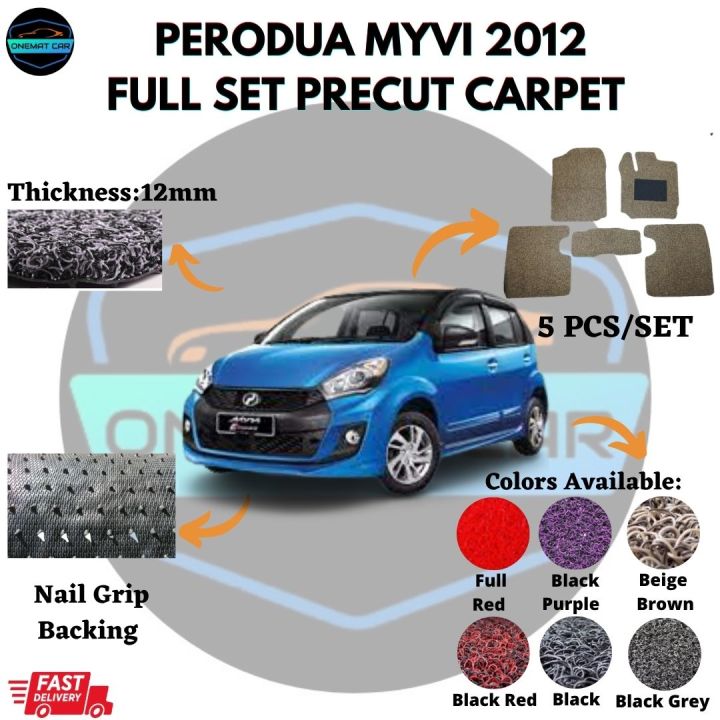 PERODUA MYVI 2012-2017 MYVI Lagi Best Myvi SE Car Carpet Precut 12MM ...