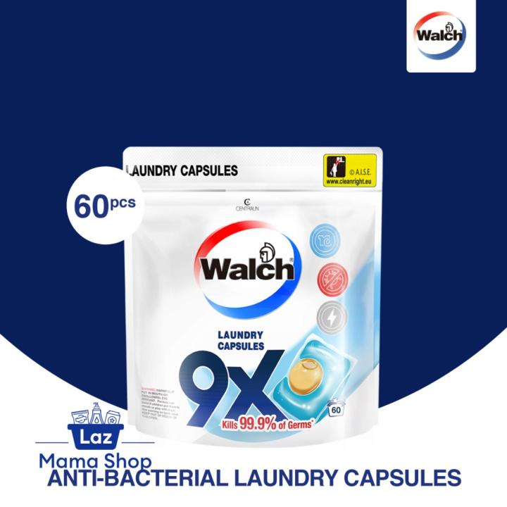 Walch 9X Anti Bacterial Laundry Capsule Refill Pack 60pcs (Laz Mama Shop) | Lazada Singapore
