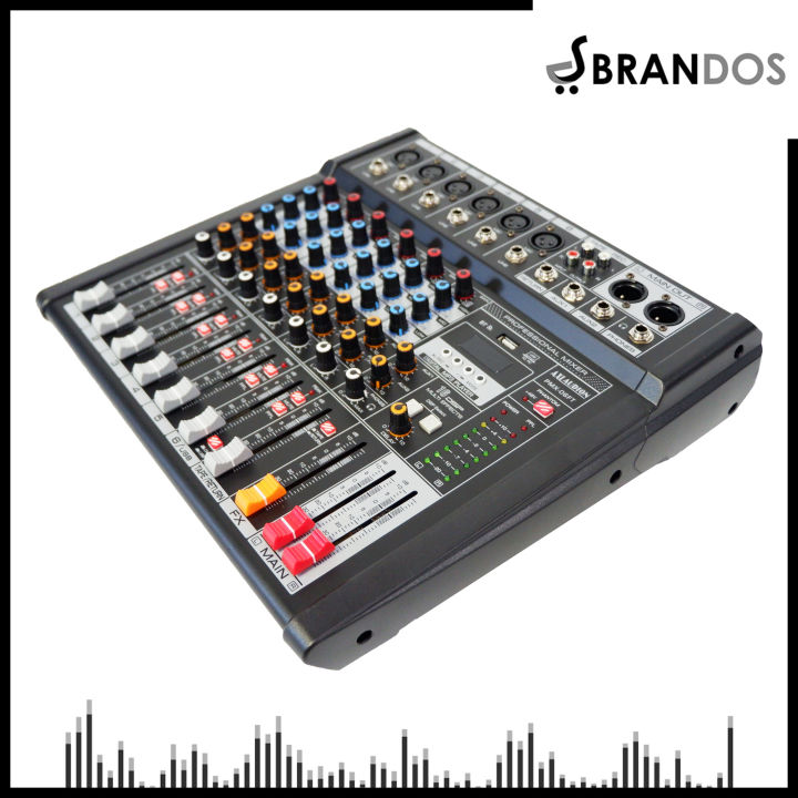 Power Mixer 6 Channel 2 X 150 Watt AXL Audion Analog 16 DSP Professional Audio System Mixing ...