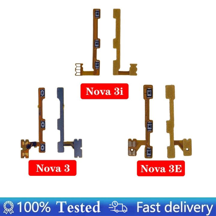 Switch Power ON OFF Key Mute Volume Button Ribbon Flex Cable Replacement For Huawei Nova 3 3E 3i ...