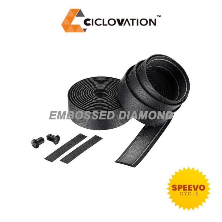 CICLOVATION (EMBOSSED DIAMOND) ADVANCED LEATHER TOUCH HANDLEBAR BAR ...