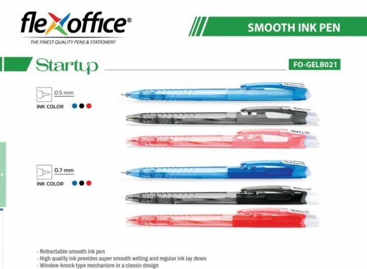 FLEXOFFICE STARTUP Retractable Ballpoint SMOOTH INK PEN | Lazada