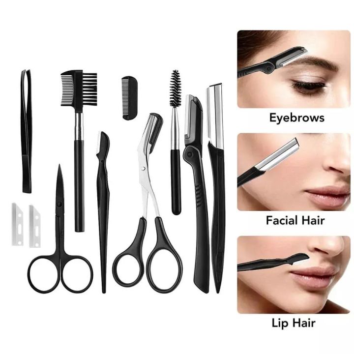 Eyebrow Trimming Set Alat Gunting Alis Set - Razor - Trimming Tools Set ...