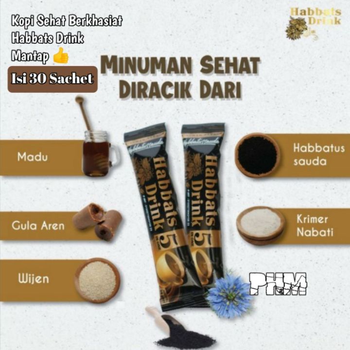 KOPI HERBAL ISI 30 SACHET BERKHASIAT | HABBATS DRINK | KOPI HABBAT ...