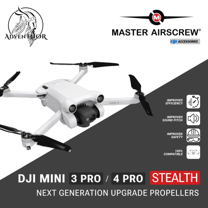 DJI Mini 3 Pro / 4 Pro - STEALTH Upgrade Propellers by MASTER AIRSCREW | Lazada PH